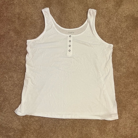 torrid | Tops | Torrid White Button Tank | Poshmark